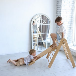 Set 2 in 1: Triangle Climber and Standard Montessori Slide - Etsy