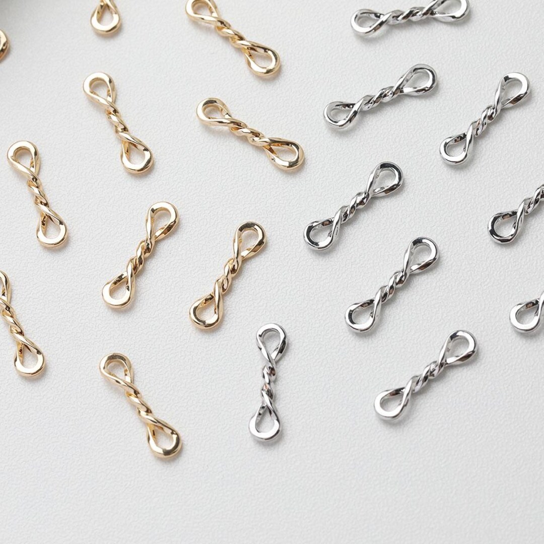 6pcs 14k Gold Figure 8 Connectors Bracelet Connector, Infinity Charm ...