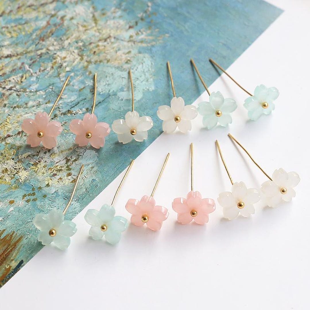 10pcs Flower Headpin Fancy Ball Headpins,straight Pins Diy Jewelry ...