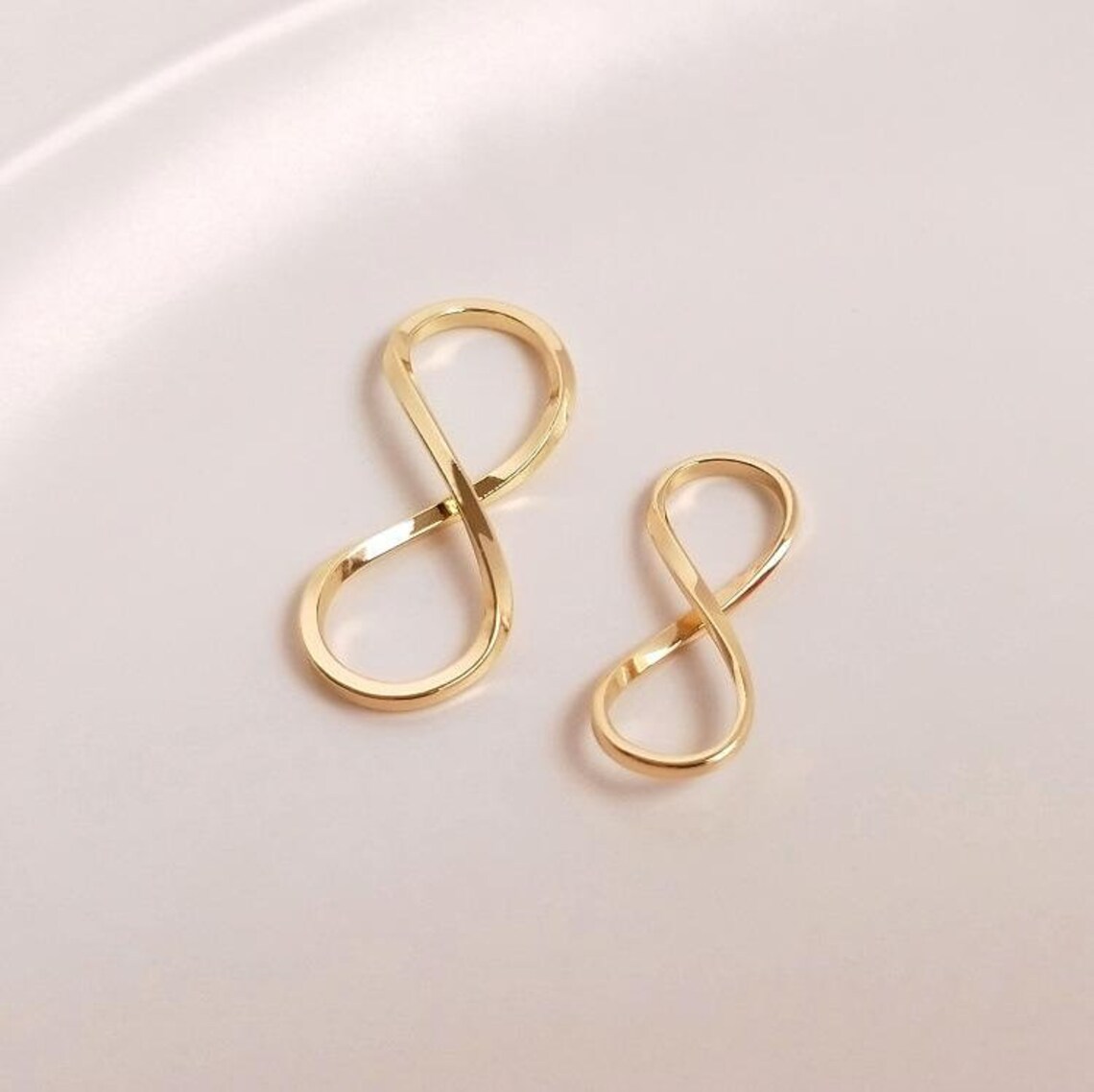 4pcs Gold Figure 8 Connectors 14K Gold Plated Brass Bracelet - Etsy