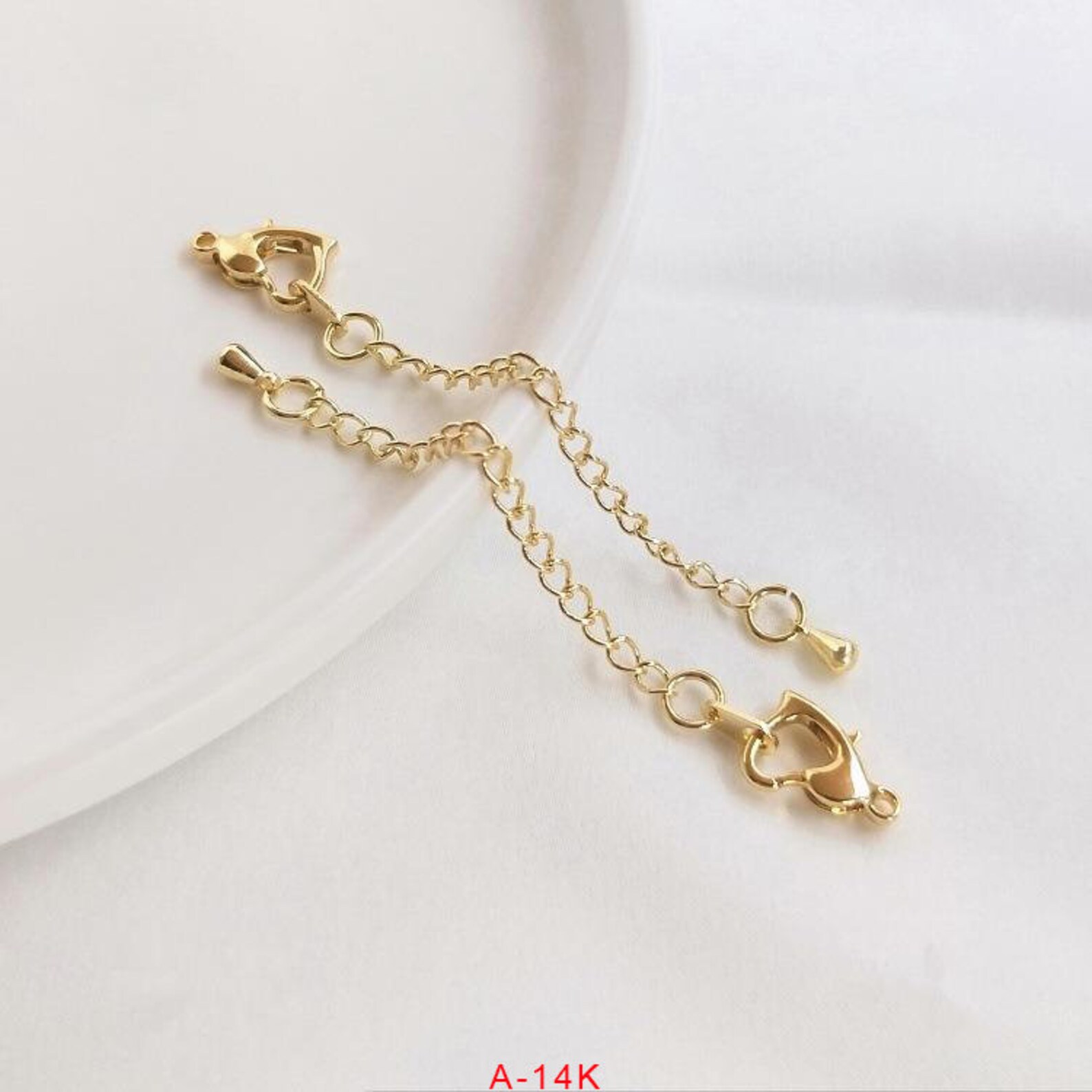 10pcs Gold Plated Brass Extension Chainnecklace Extension - Etsy