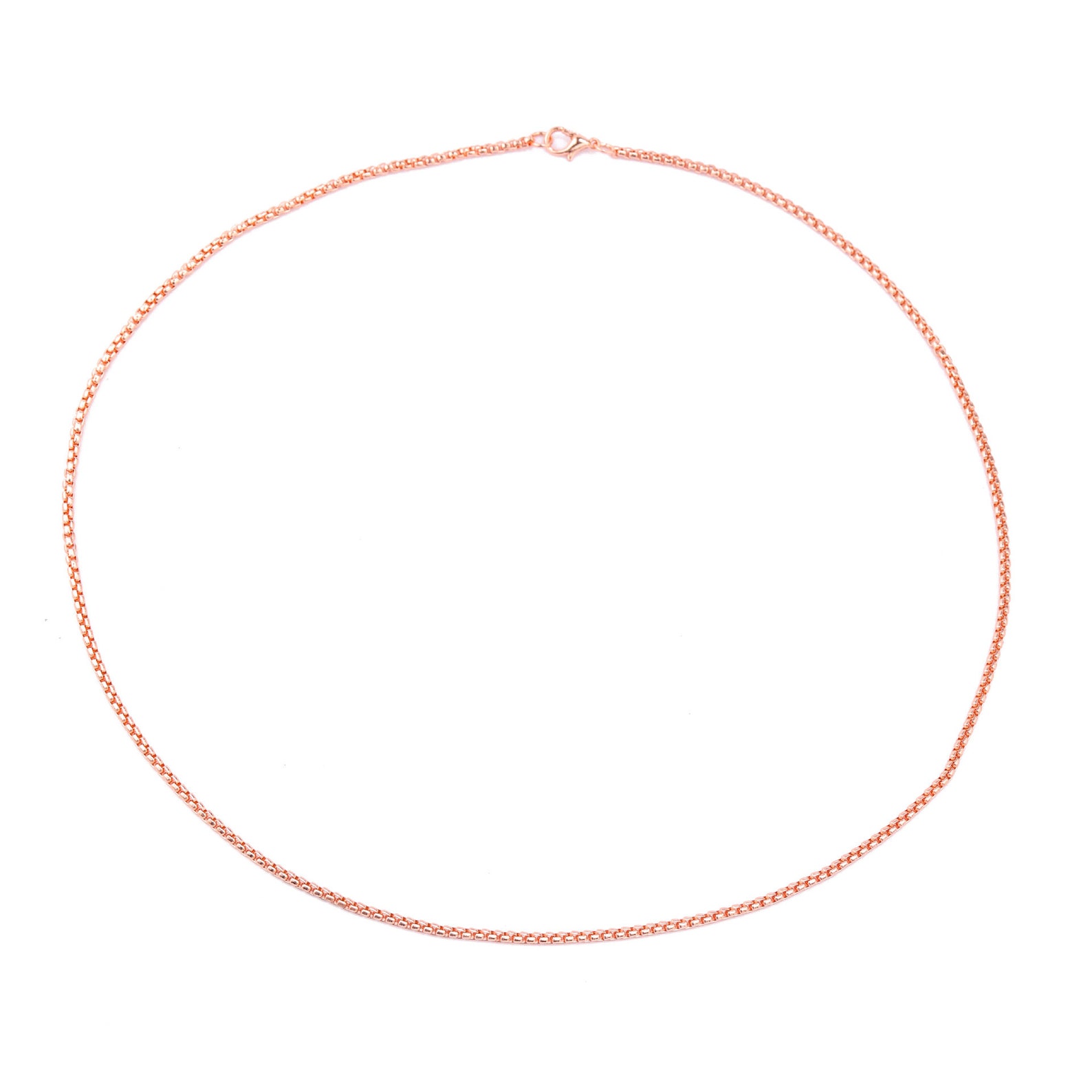 5pcs Round Box Chain Link Necklace With Lobster Clasp, 2.5mm/ 3mm Metal ...