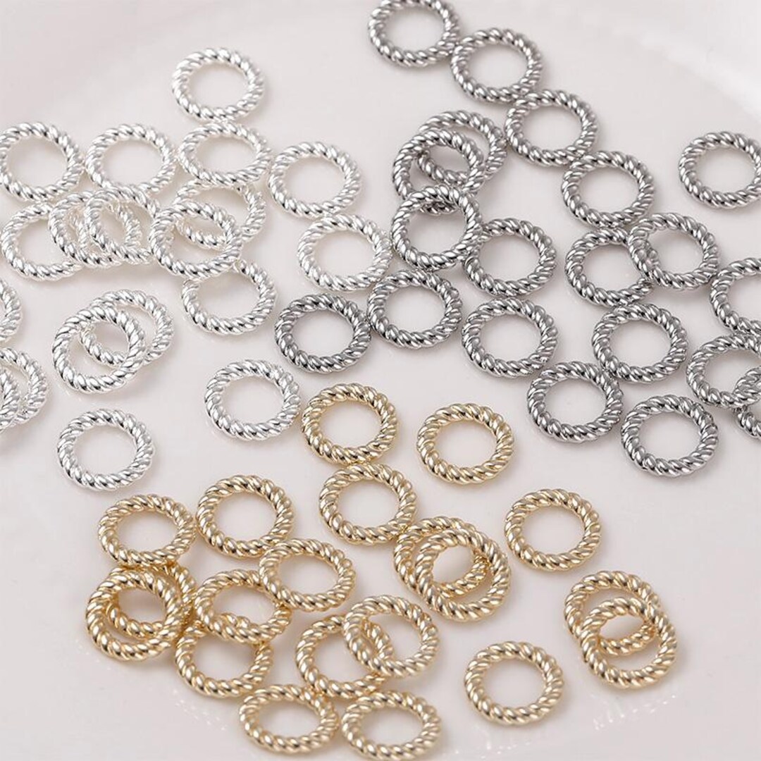 10pcs Textured Gold Circle Jump Ring Link Connector Jewelry Findings - Etsy