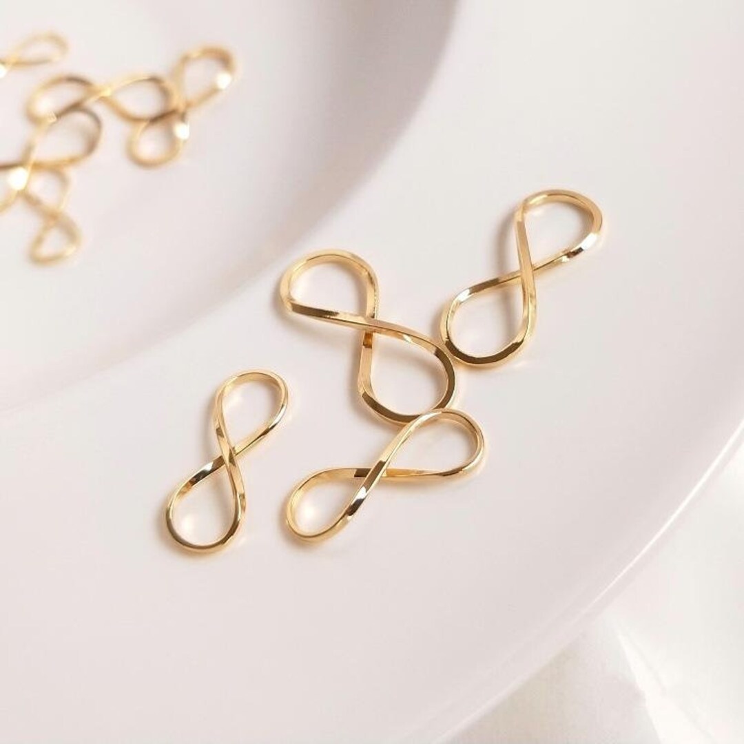 4pcs Figure 8 Connectors, 14K Gold Plated Brass Bracelet Connector ...