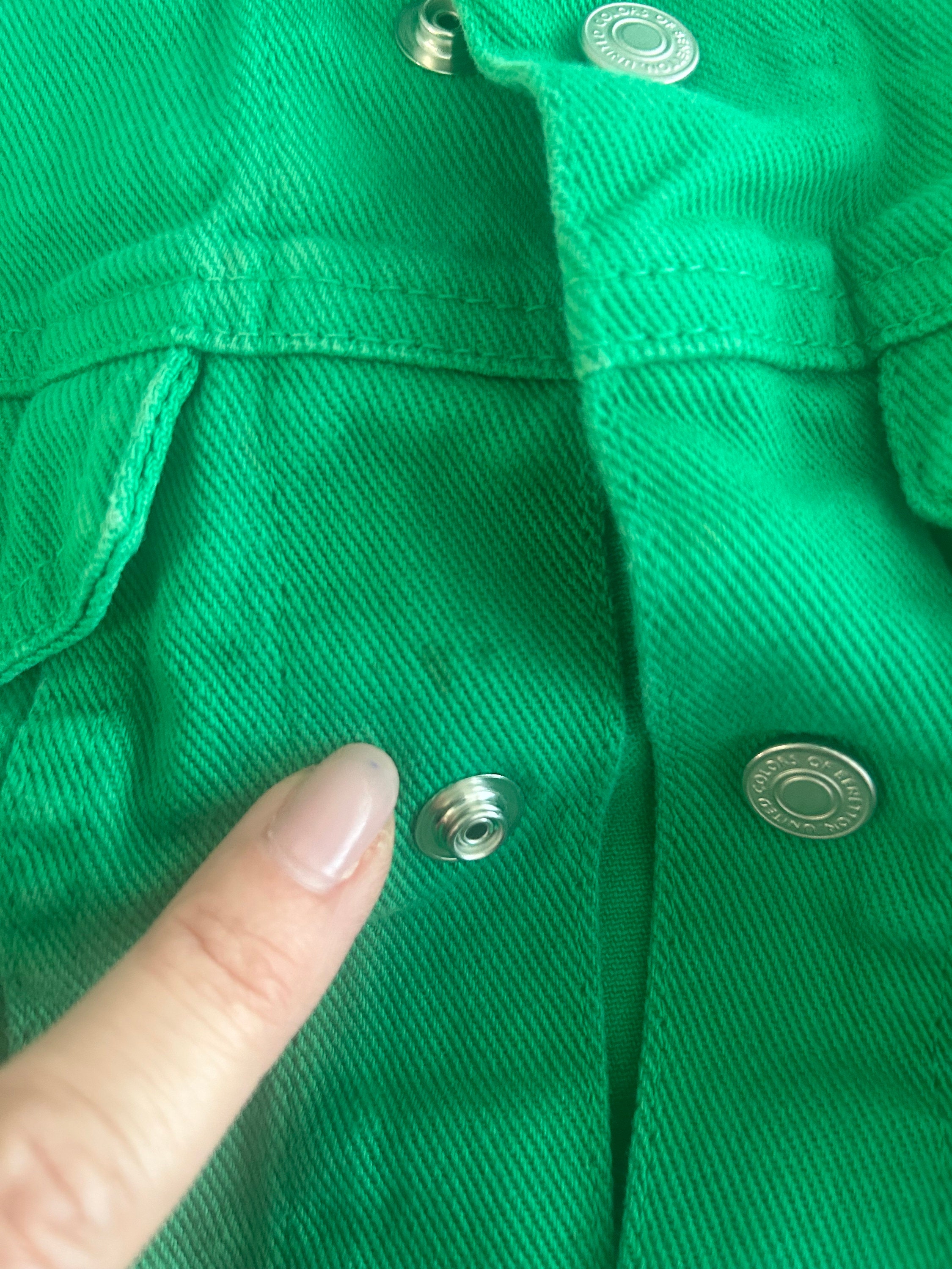 Baby Jacket in Denim, Green Vintage Jacket - Etsy