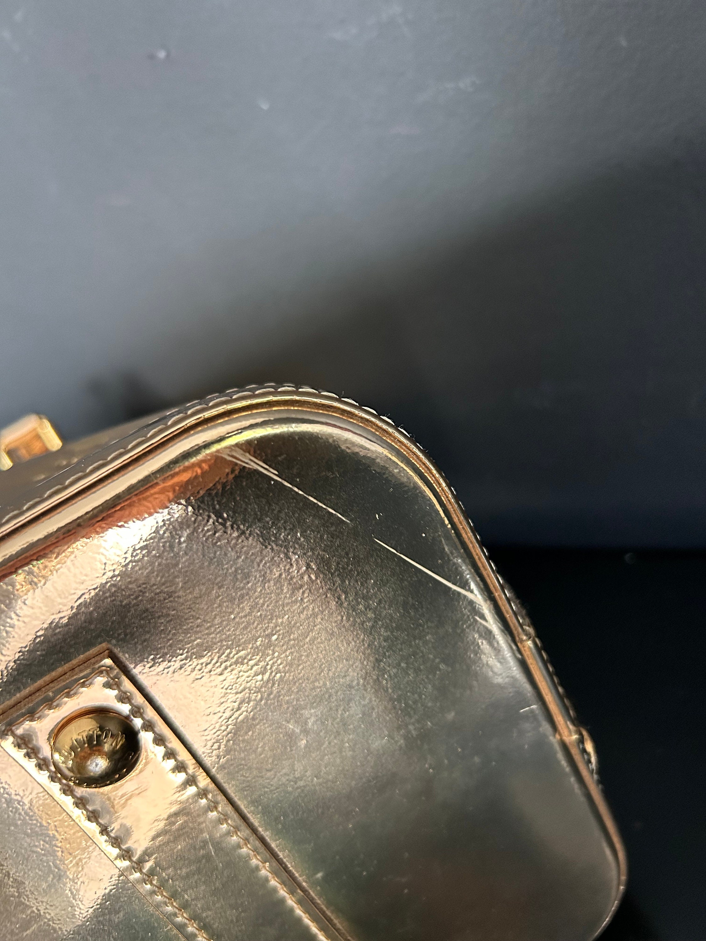 Louis Vuitton Alma Limited Edition Bag in Mirror Gold, Vintage Bag - Etsy