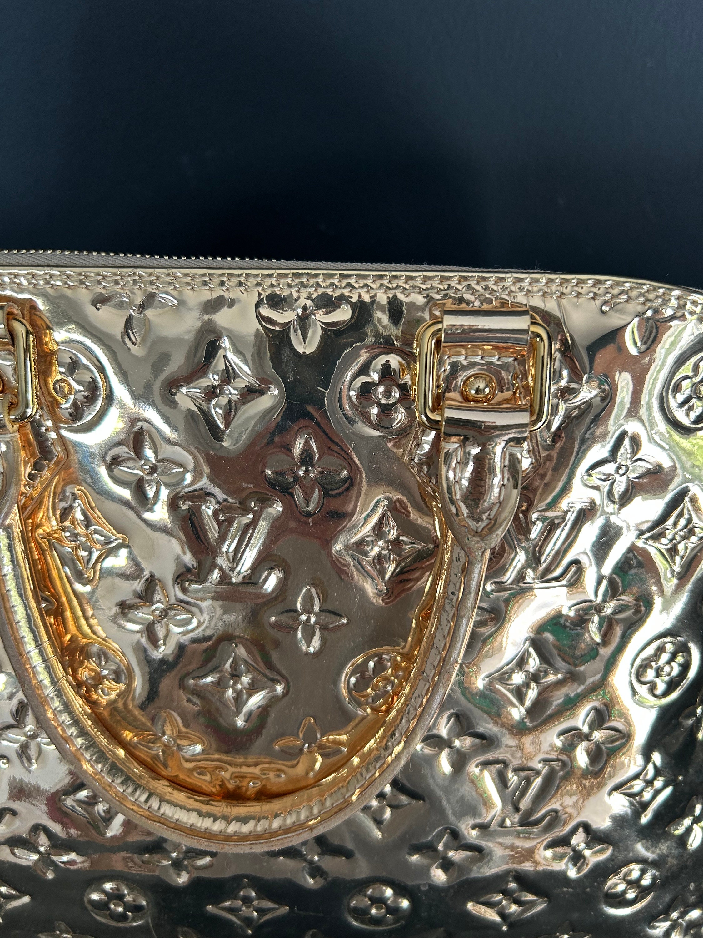 Louis Vuitton Alma Limited Edition Bag in Mirror Gold, Vintage Bag - Etsy