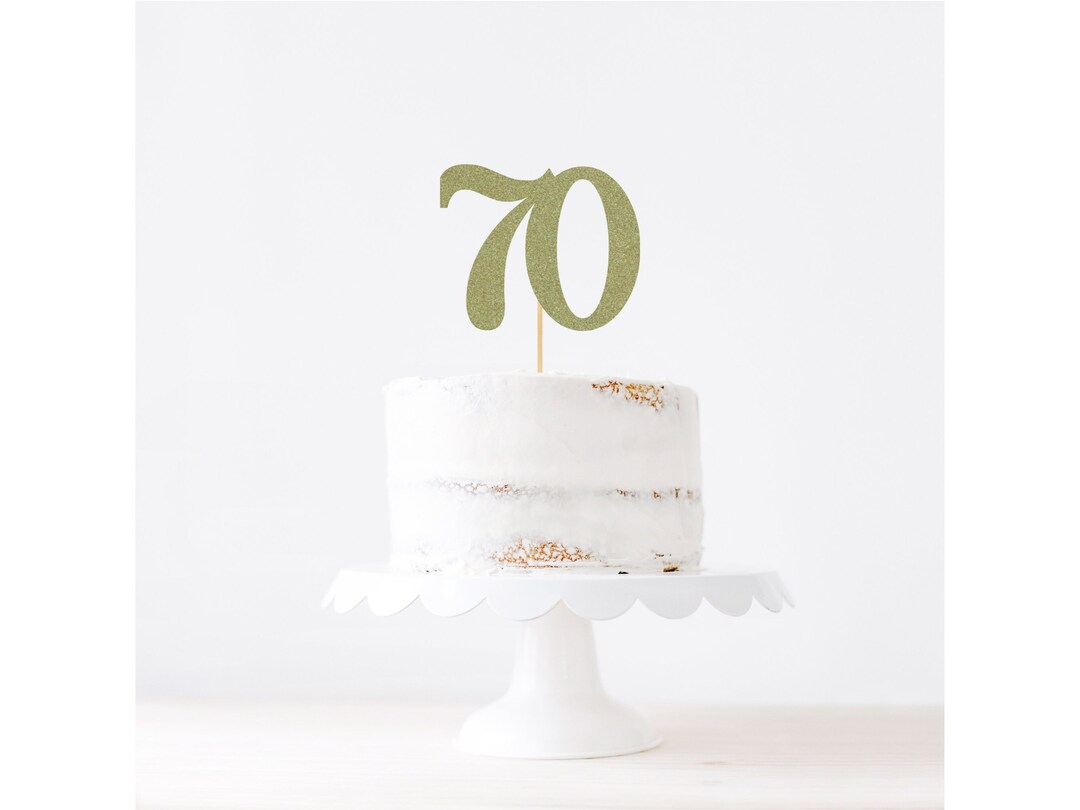 70th Cake Topper. 70 Birthday. Number Cake Topper. Seventieth. Party ...