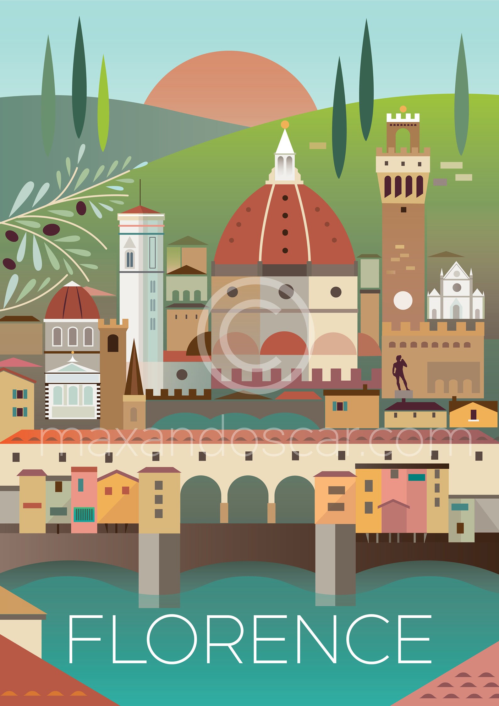 Florence Postcard - Etsy