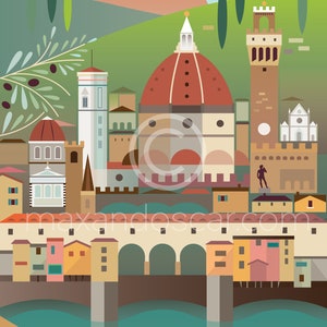 Florence Postcard - Etsy