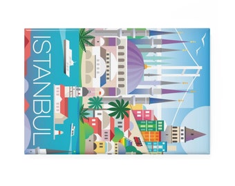 Istanbul Travel Poster Large Refrigerator Magnet - Etsy