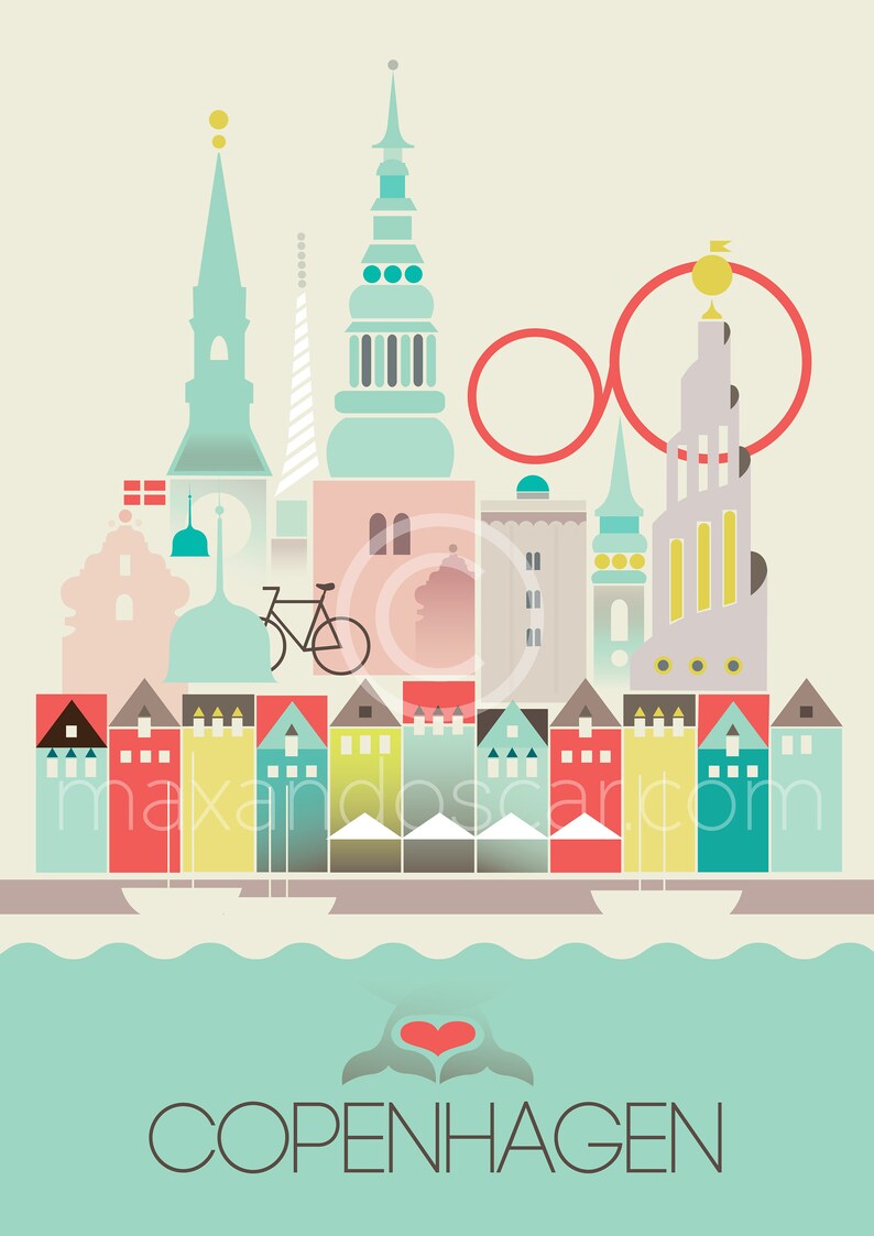 Copenhagen Postcard - Etsy