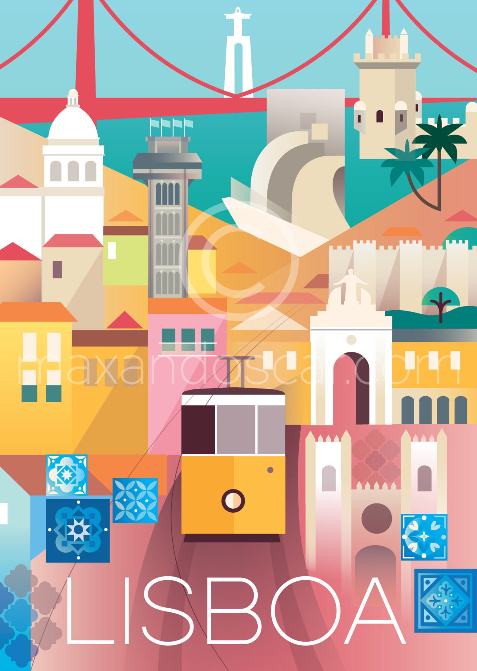 Lisbon Postcard - Etsy