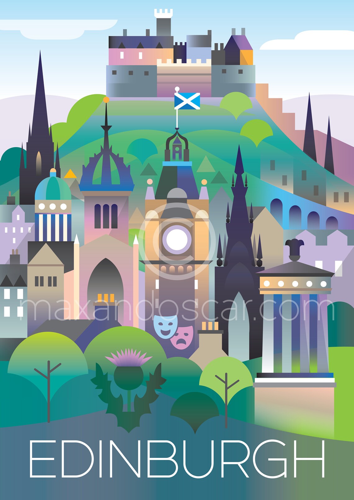 Edinburgh Postcard - Etsy