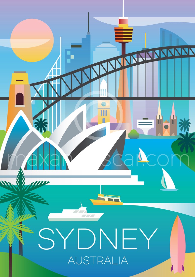Sydney Postcard | Etsy