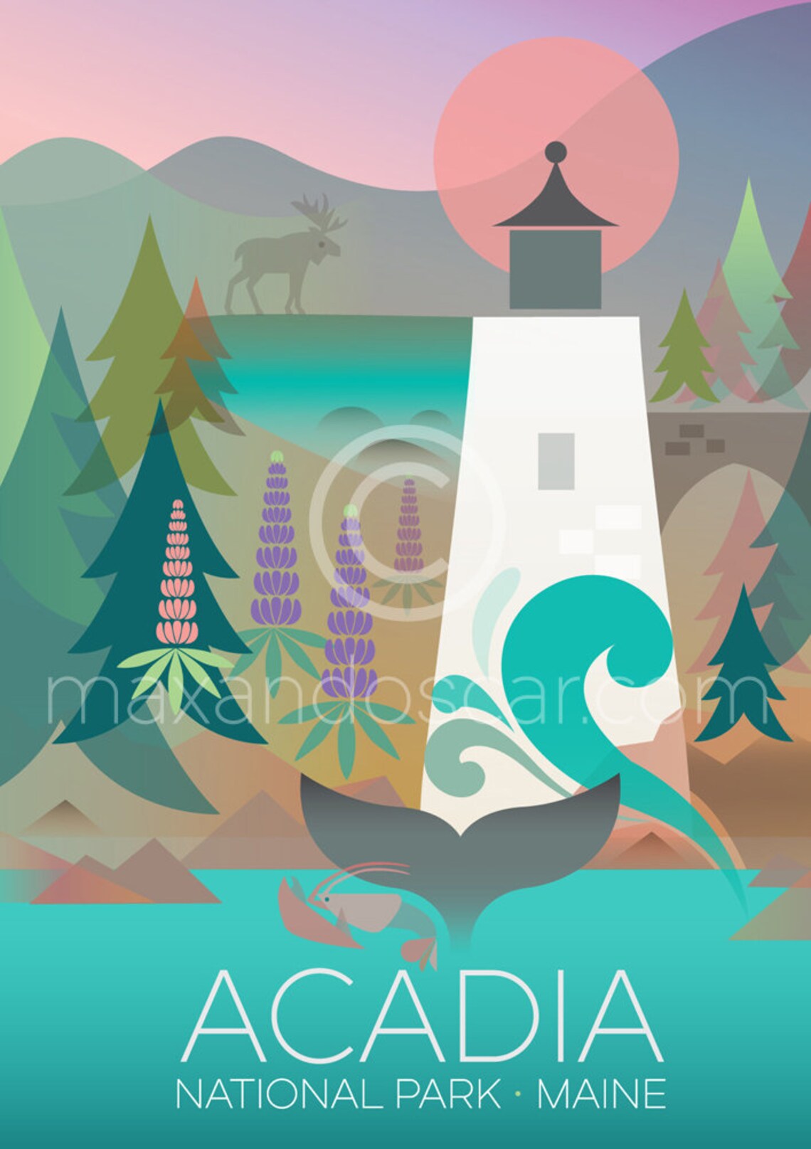 Acadia National Park Postcard | Etsy