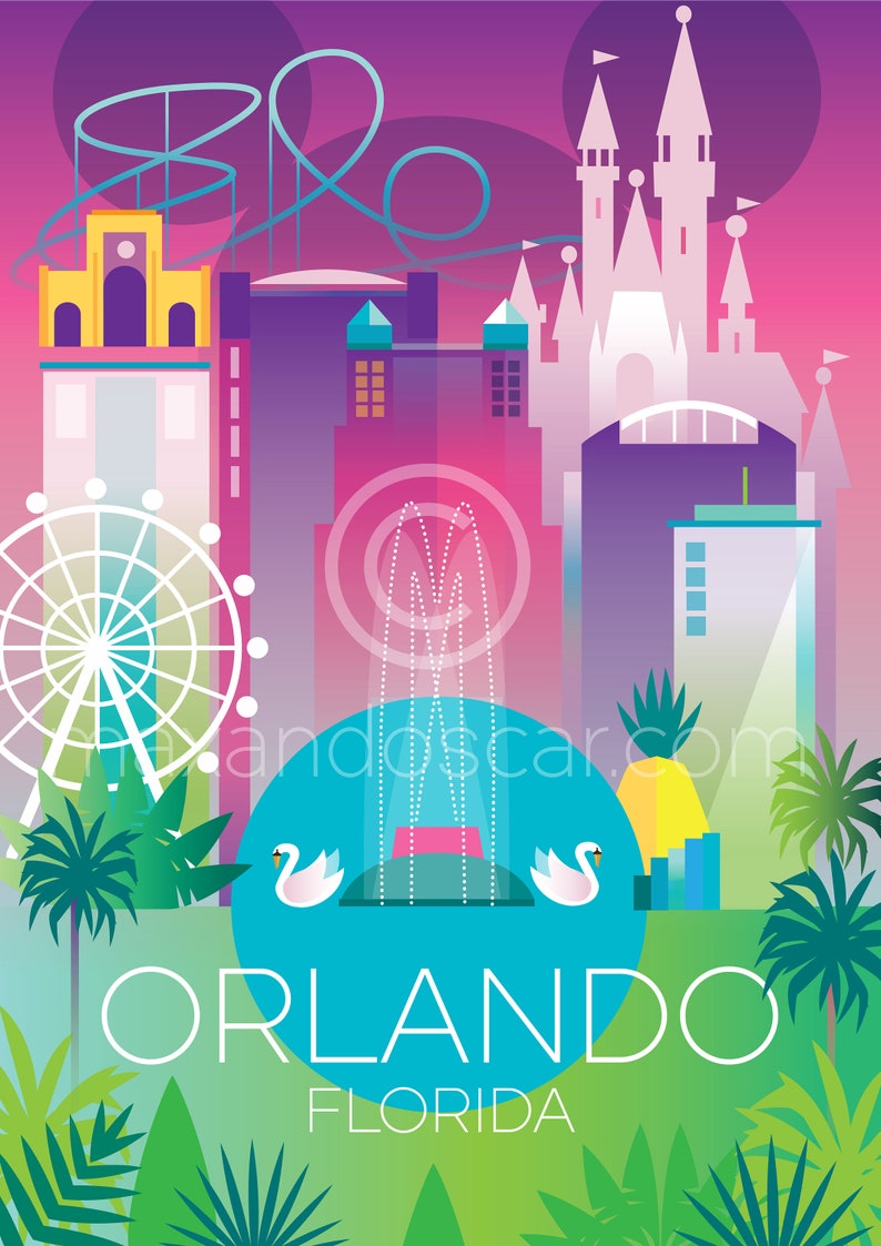 Orlando Postcard - Etsy
