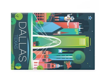Greetings From Dallas Texas Fridge Magnet style D - Etsy