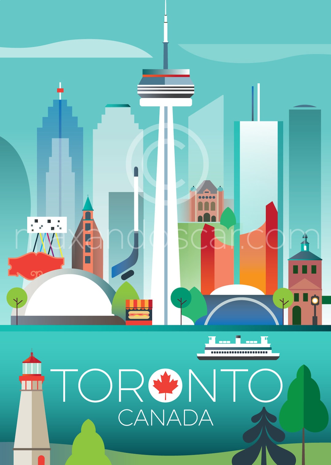 Toronto Postcard - Etsy