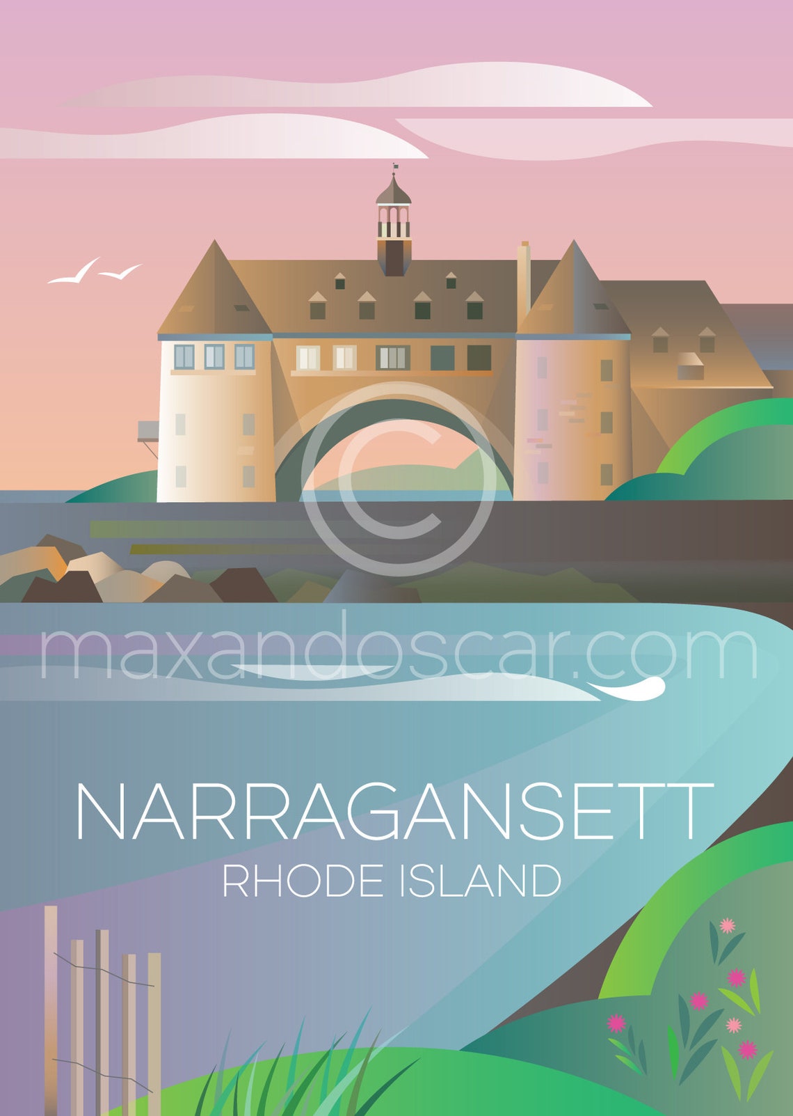 Narragansett Print | Etsy