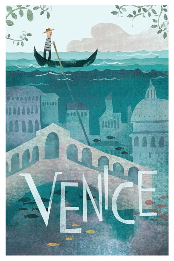 Venice Postal Card | Etsy