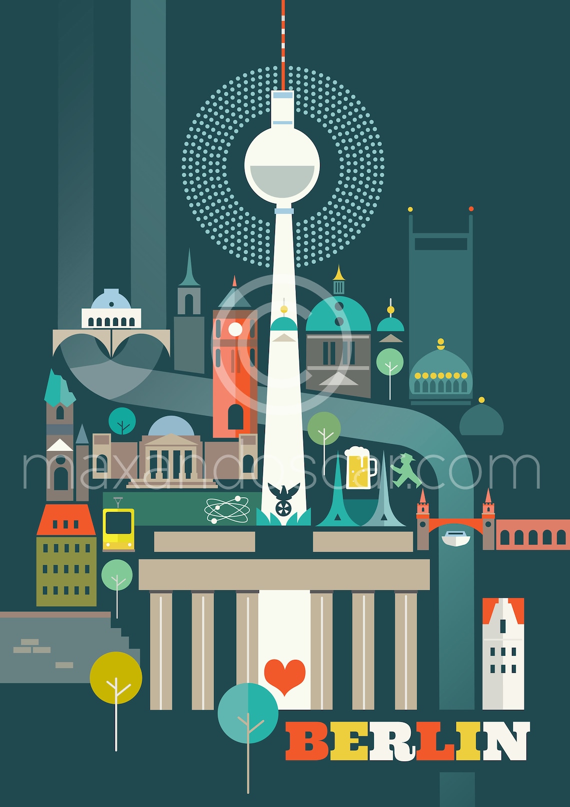 Berlin Postcard - Etsy