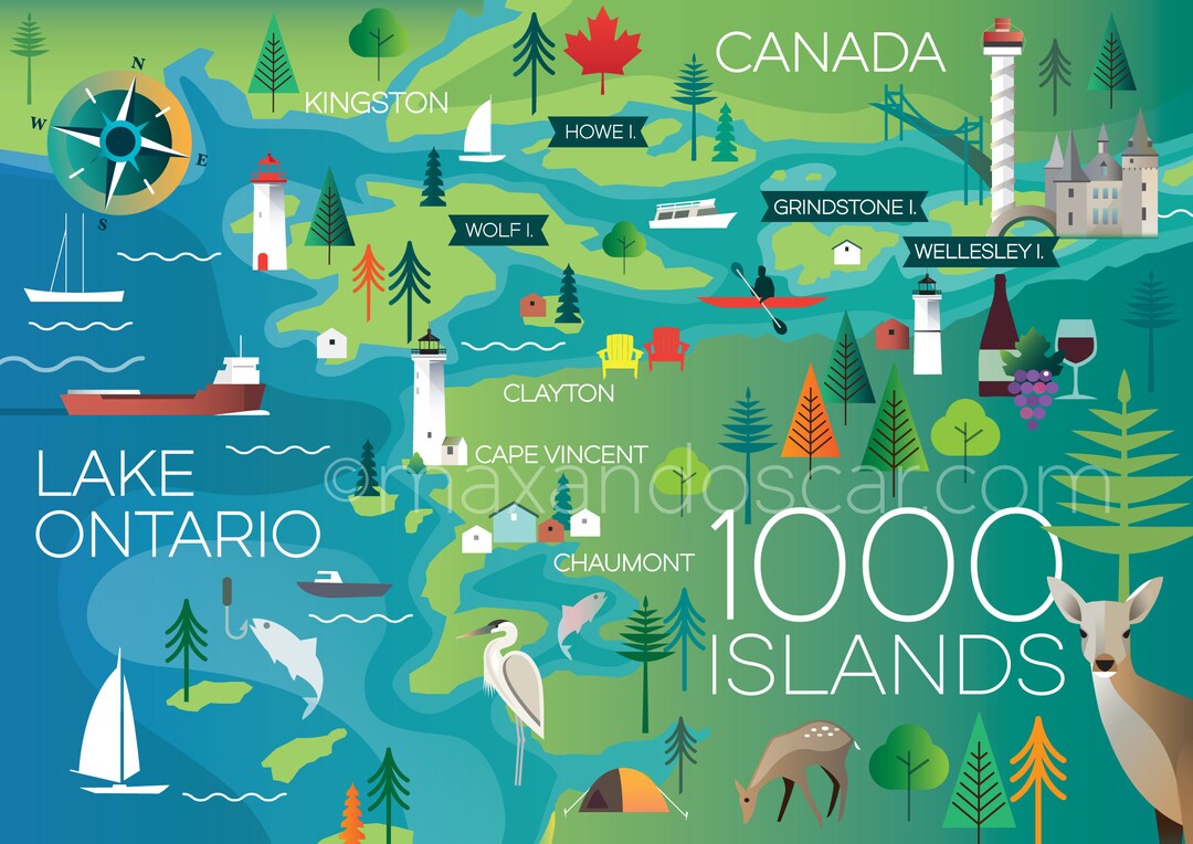 1000 Islands Postcard - Etsy