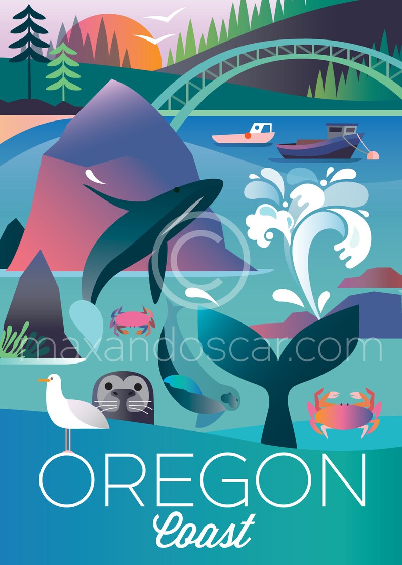 Oregon Coast Postcard - Etsy