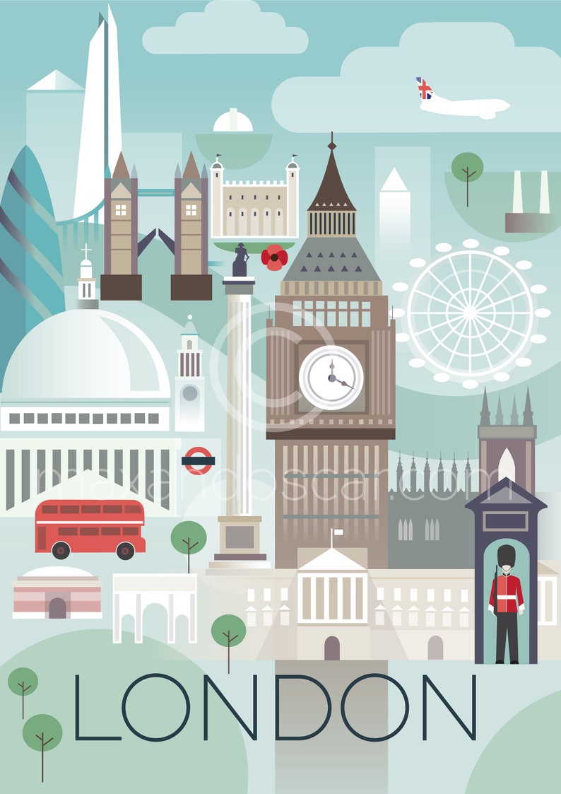 London Print - Etsy