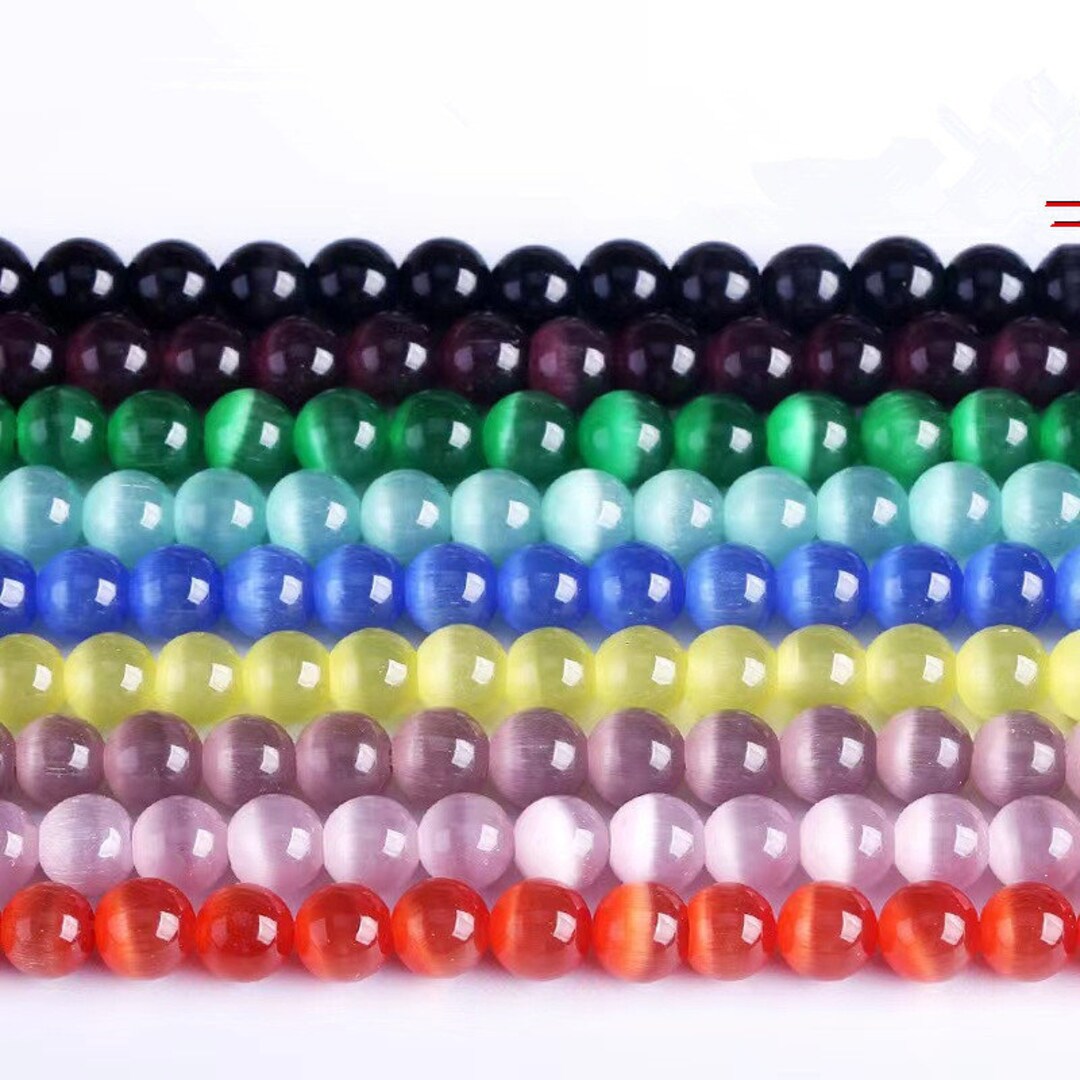 Natural Cat's Eyes Smooth Round Beads,4mm 6mm 8mm 10mm 12mm Cat's Eye ...