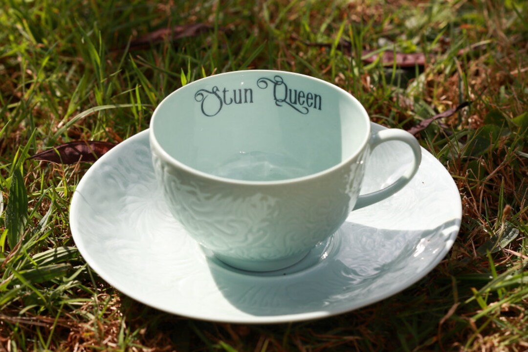 Funny Tea Cup - Stun Queen - Vintage Rude Unique Gift - Upcycled Insult ...
