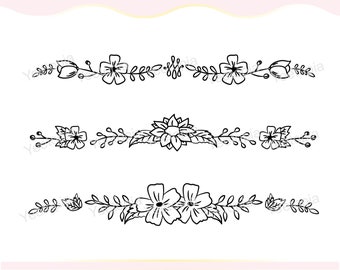 Flower Dividers Svg - Etsy
