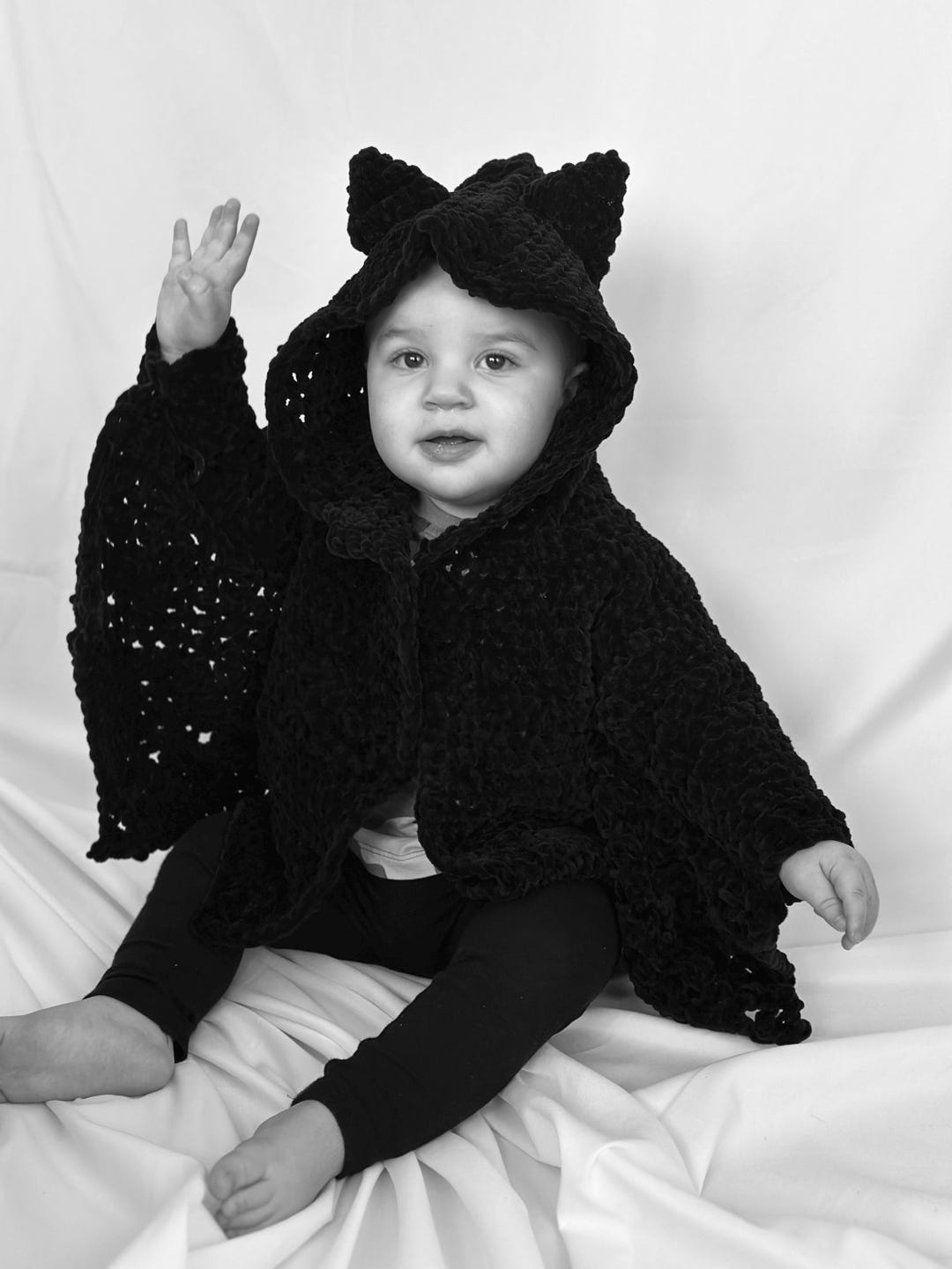 Handmade Crochet Bat Costume for Kids Adorable Bat Wings & Hood Perfect ...