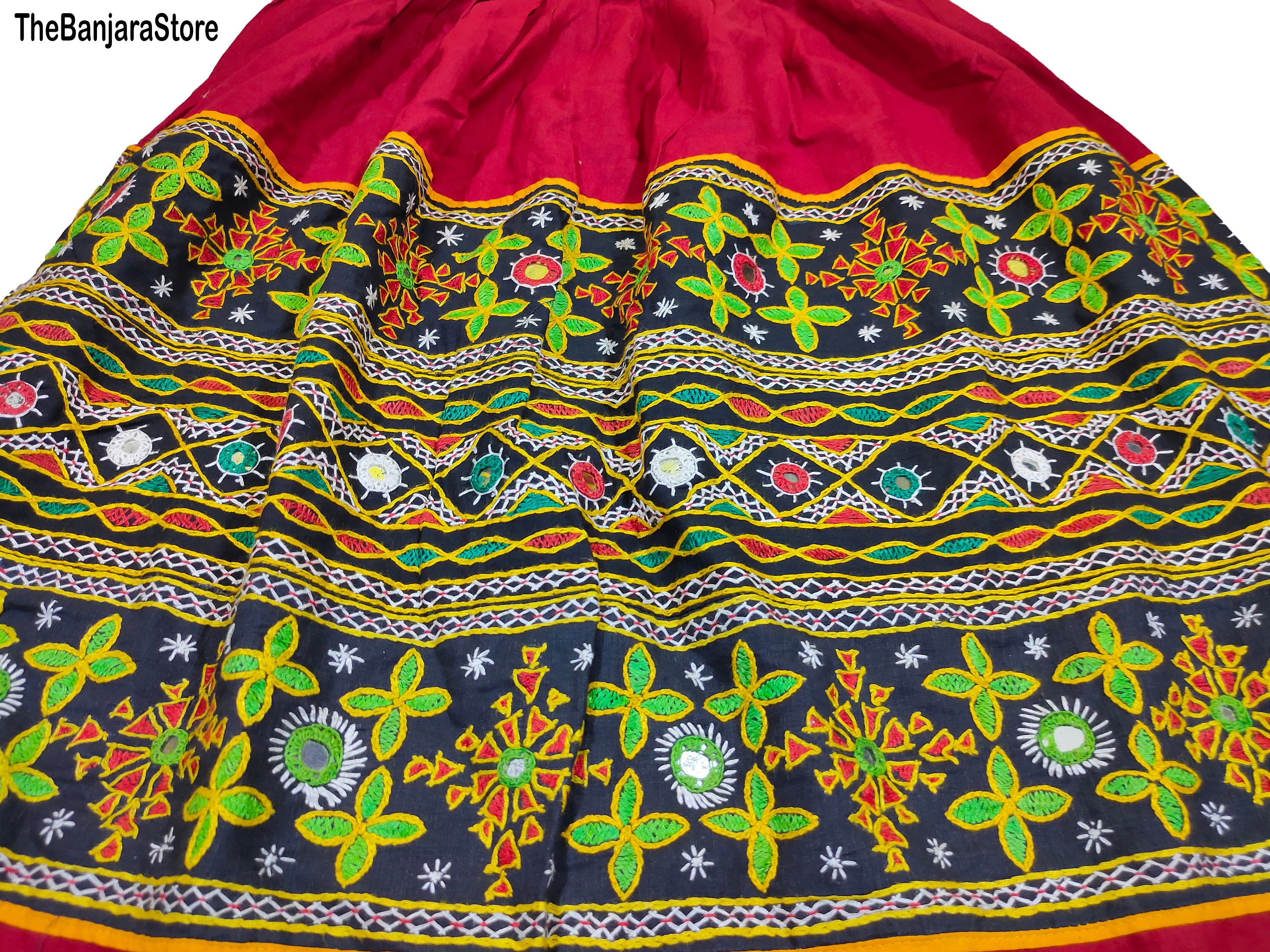 Banjara Vintage Skirt, Vintage Embroidery Skirt, Boho Skirt, Original ...