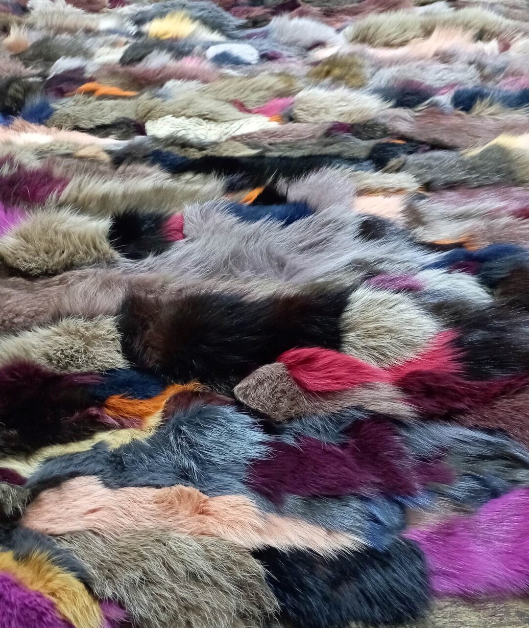 Multi-color Fox Fur Blanket - Etsy