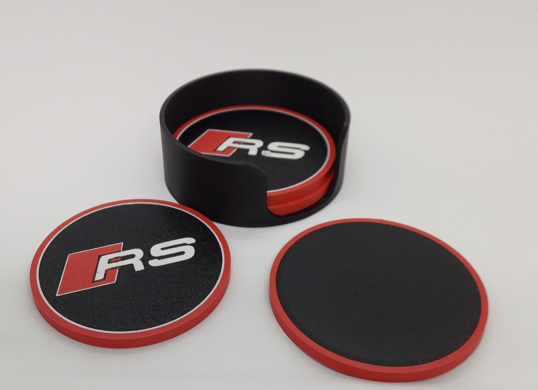 3D Printed Audi S, RS and Audi Sport Logo Coasters Set of 4 - Etsy