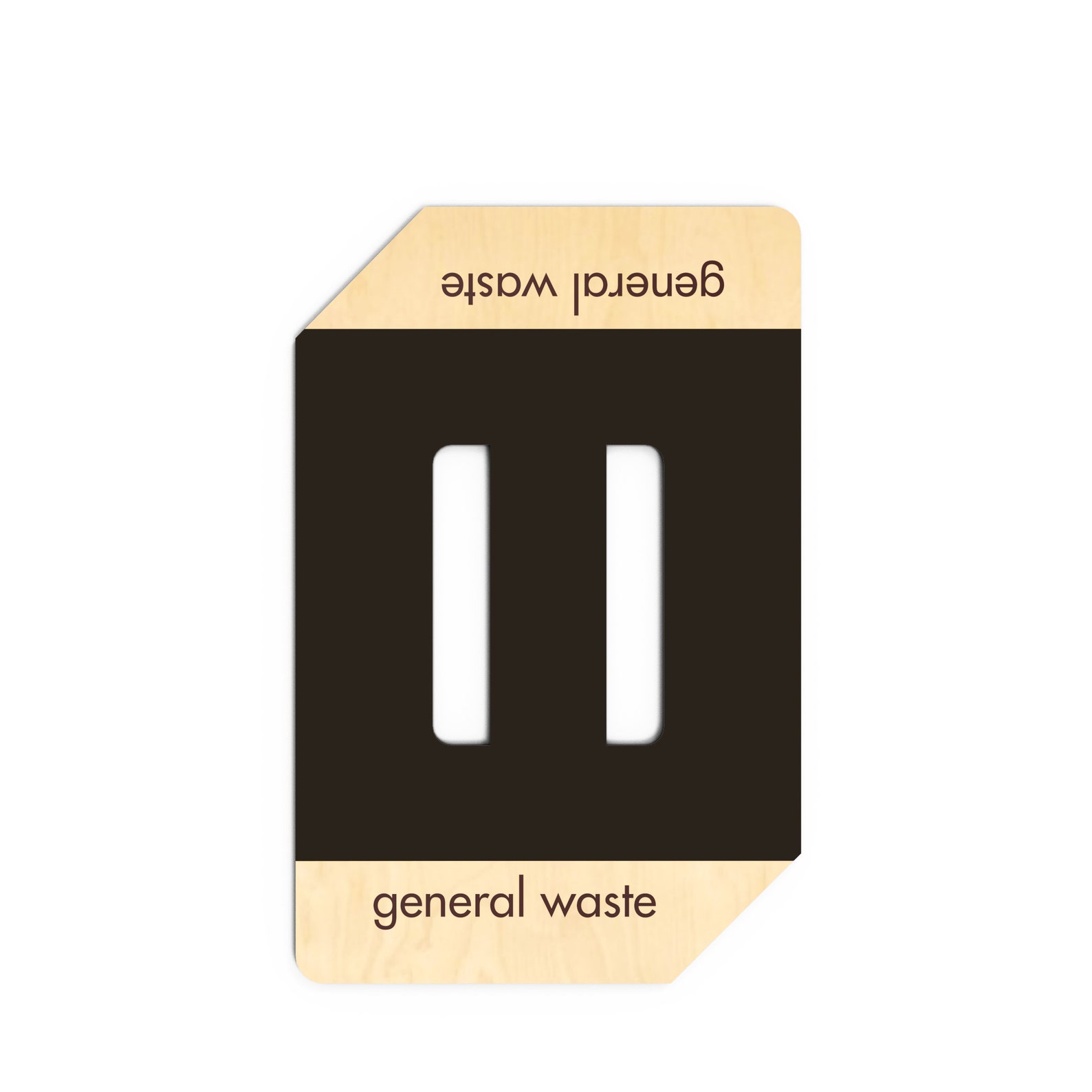 Waste / Trash Bin, Robust Wooden Design With Black Handle Lid. Bins ...