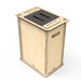 Waste / Trash Bin, Robust Wooden Design With Black Handle Lid. Bins ...