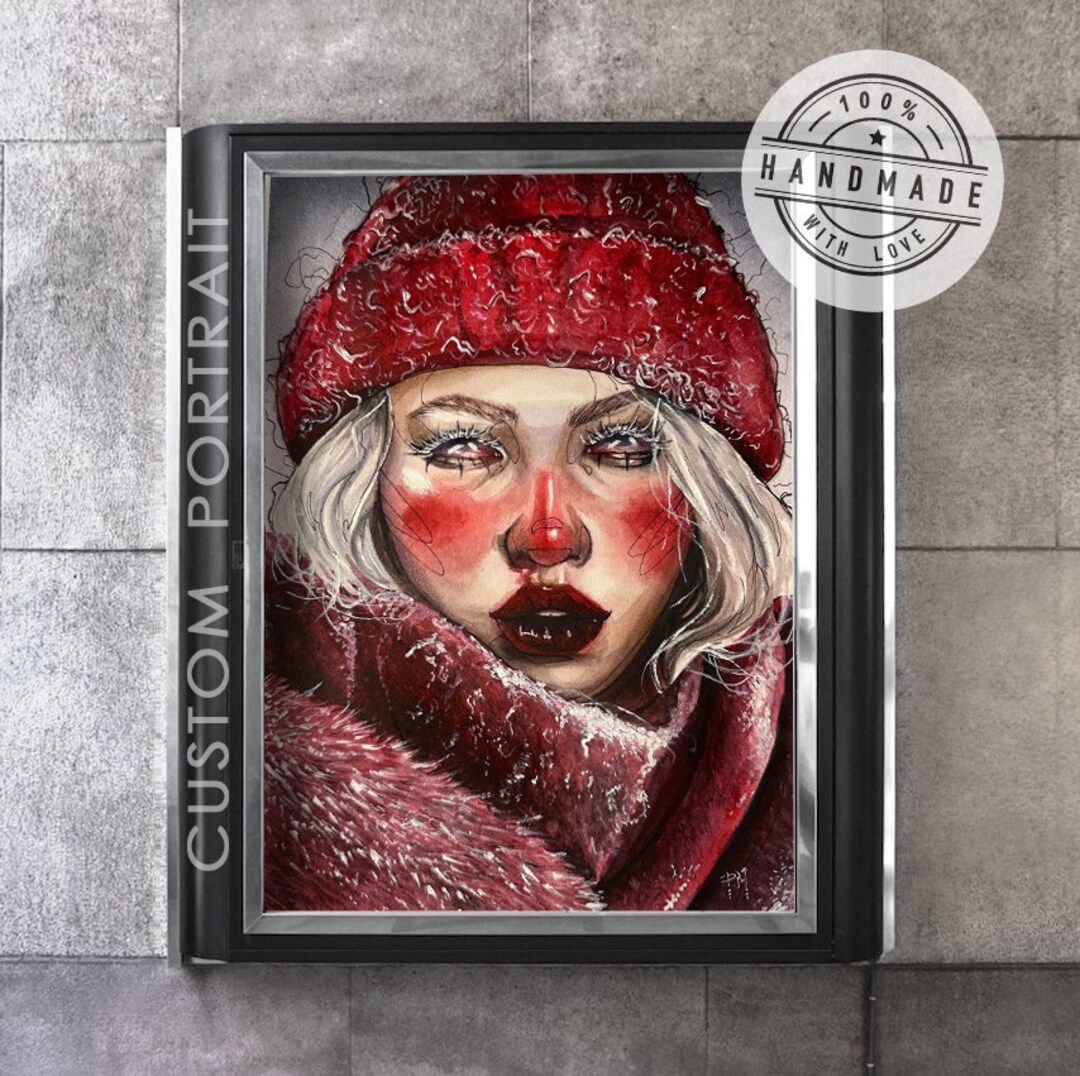 Personalized Art Portrait, Unique Hand-painted Wall Art, Custom ...