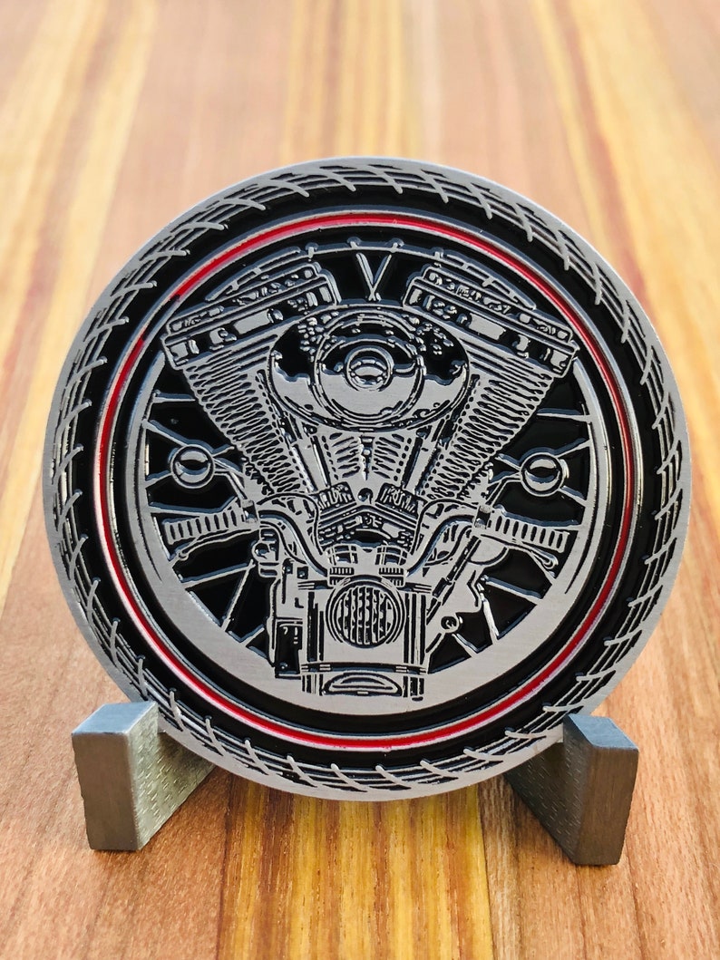 MOTORCYCLE CHALLENGE COIN "to My Biker Brother Anytime Anywhere ...