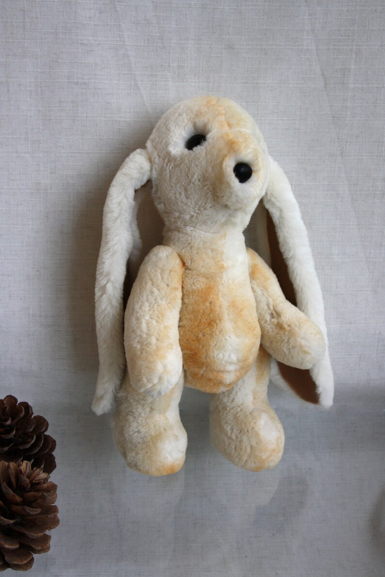 Rabbit From Natural Sheared Mink Fur Pony Fur Ears A Toy of | Etsy