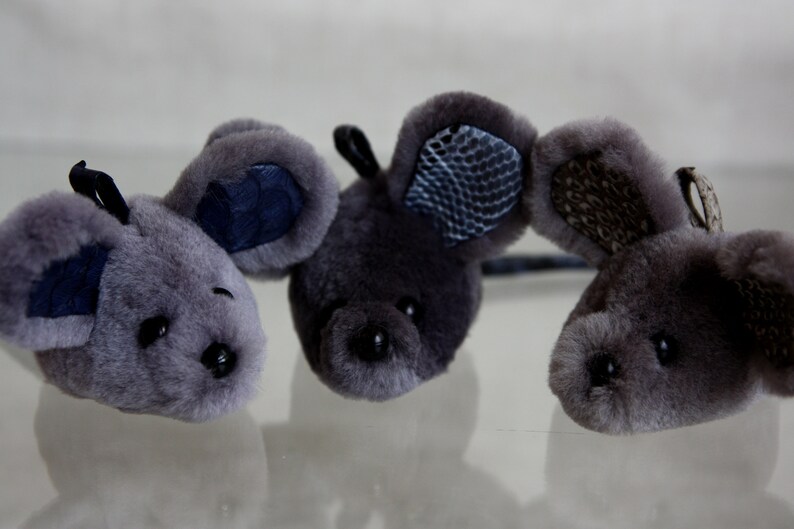 Keychain Mink Mouse Size М Natural Sheared Mink Fur Genuine - Etsy