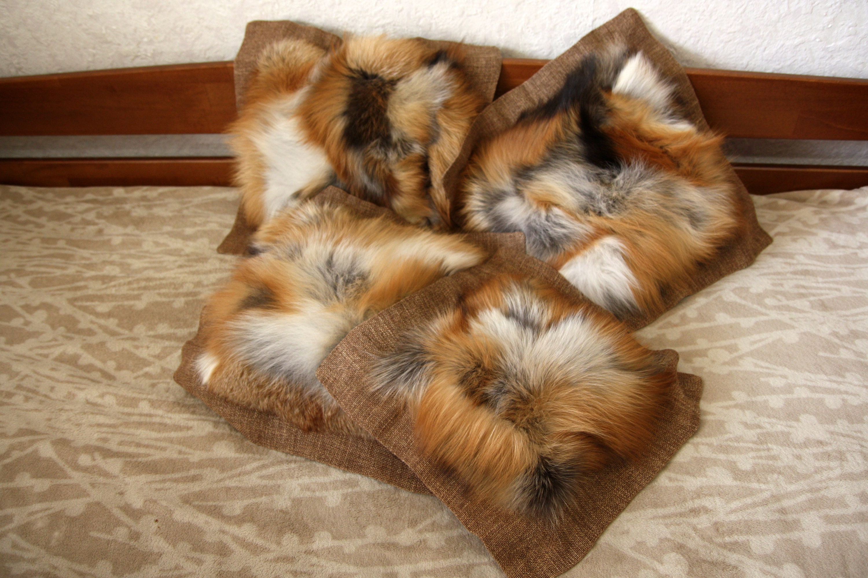 Pillow Made of Real Red Fox Fur Stuffed Decorative Pillow - Etsy