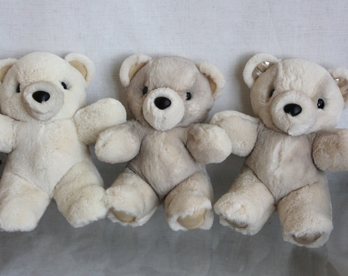 Bear From Natural Sheared Mink Fur, Size L, Light Beige Bear, Teddy ...