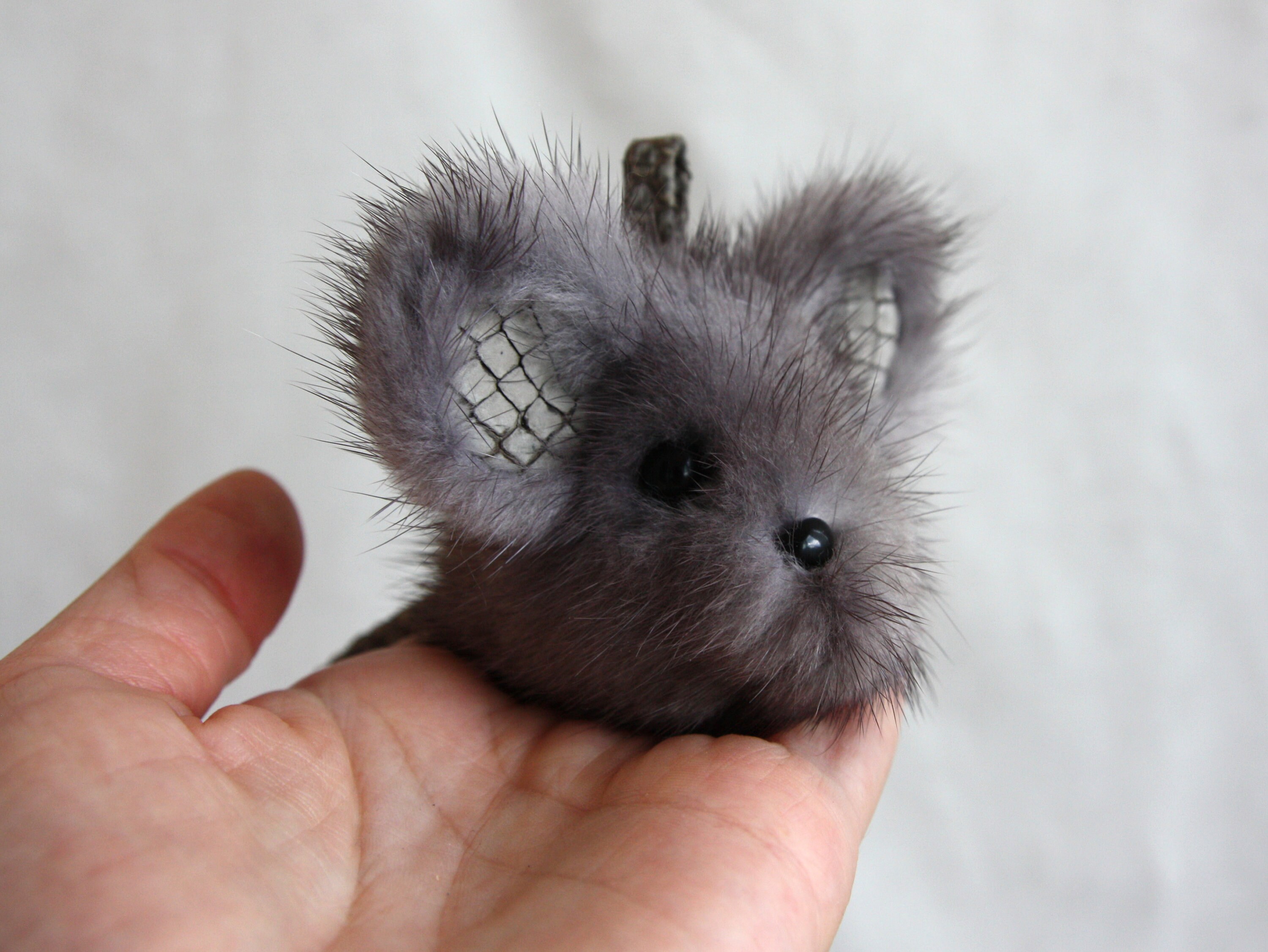 Keychain Mink Mouse Size М Natural Mink Fur Genuine Leather - Etsy