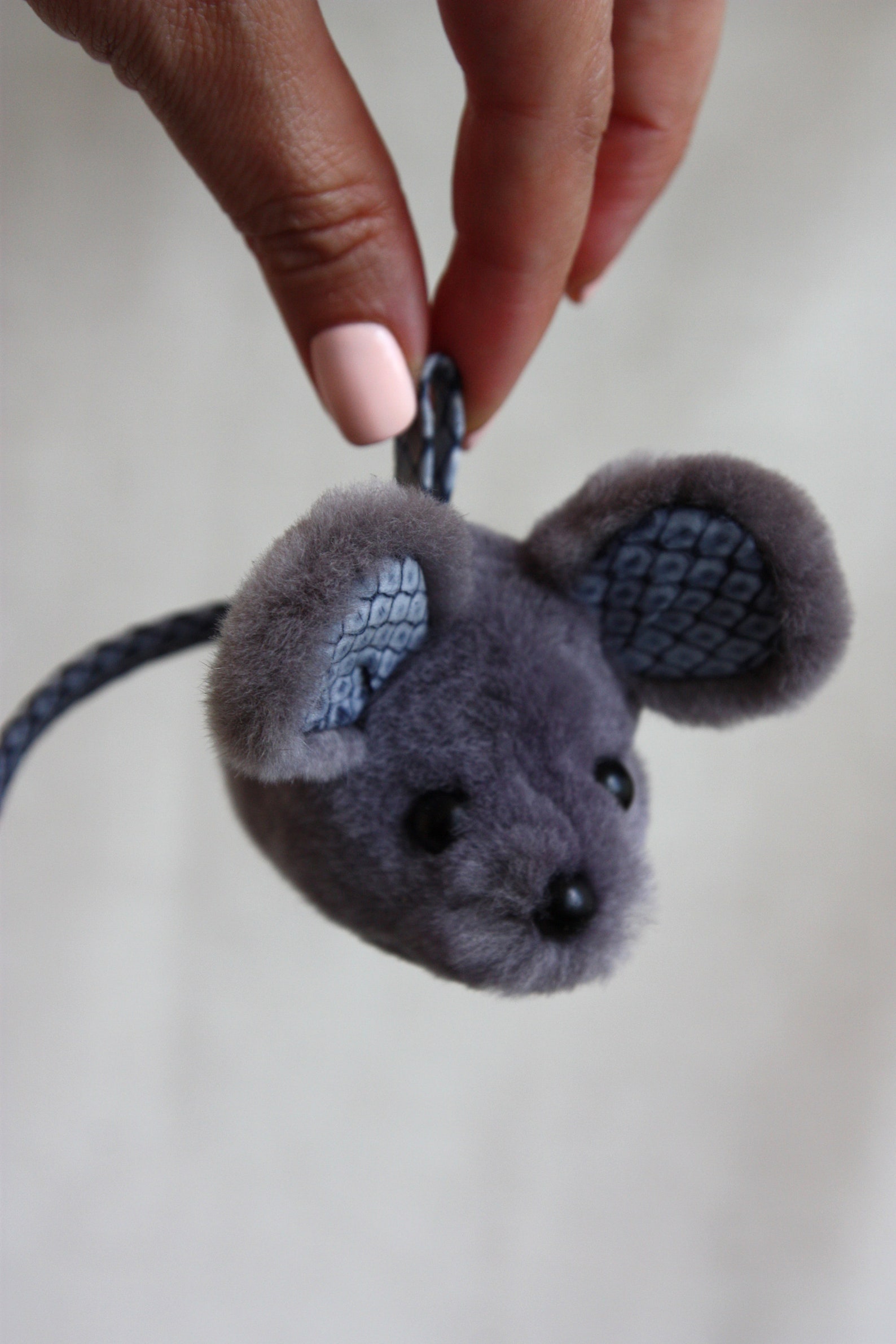 Keychain Mink Mouse Size М Natural Sheared Mink Fur Genuine - Etsy