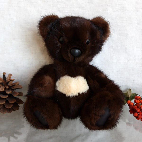 Rabbit From Natural Sheared Mink Fur, Gray Bunny, A Toy of Real Mink ...