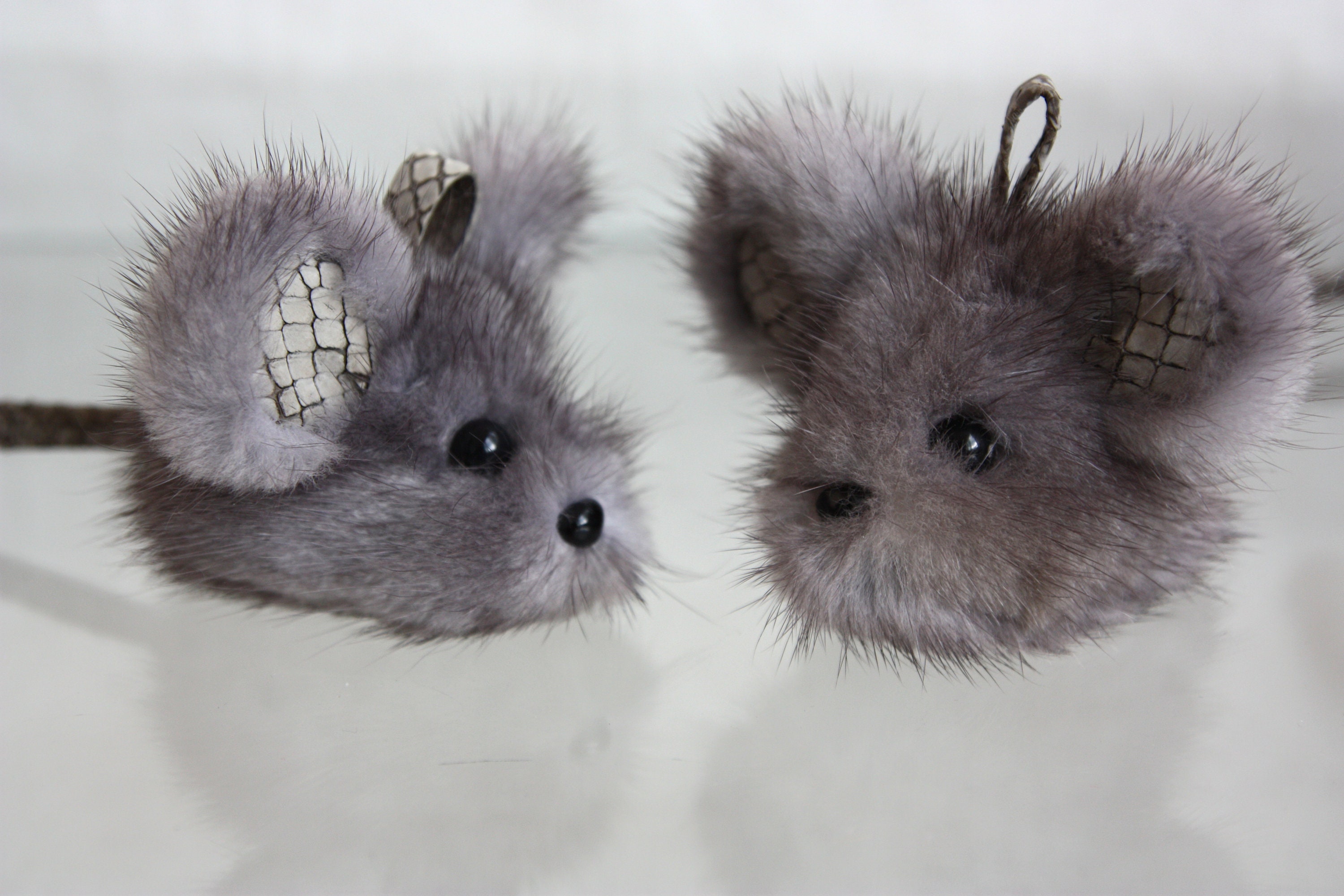 Keychain Mink Mouse Size М Natural Mink Fur Genuine Leather - Etsy