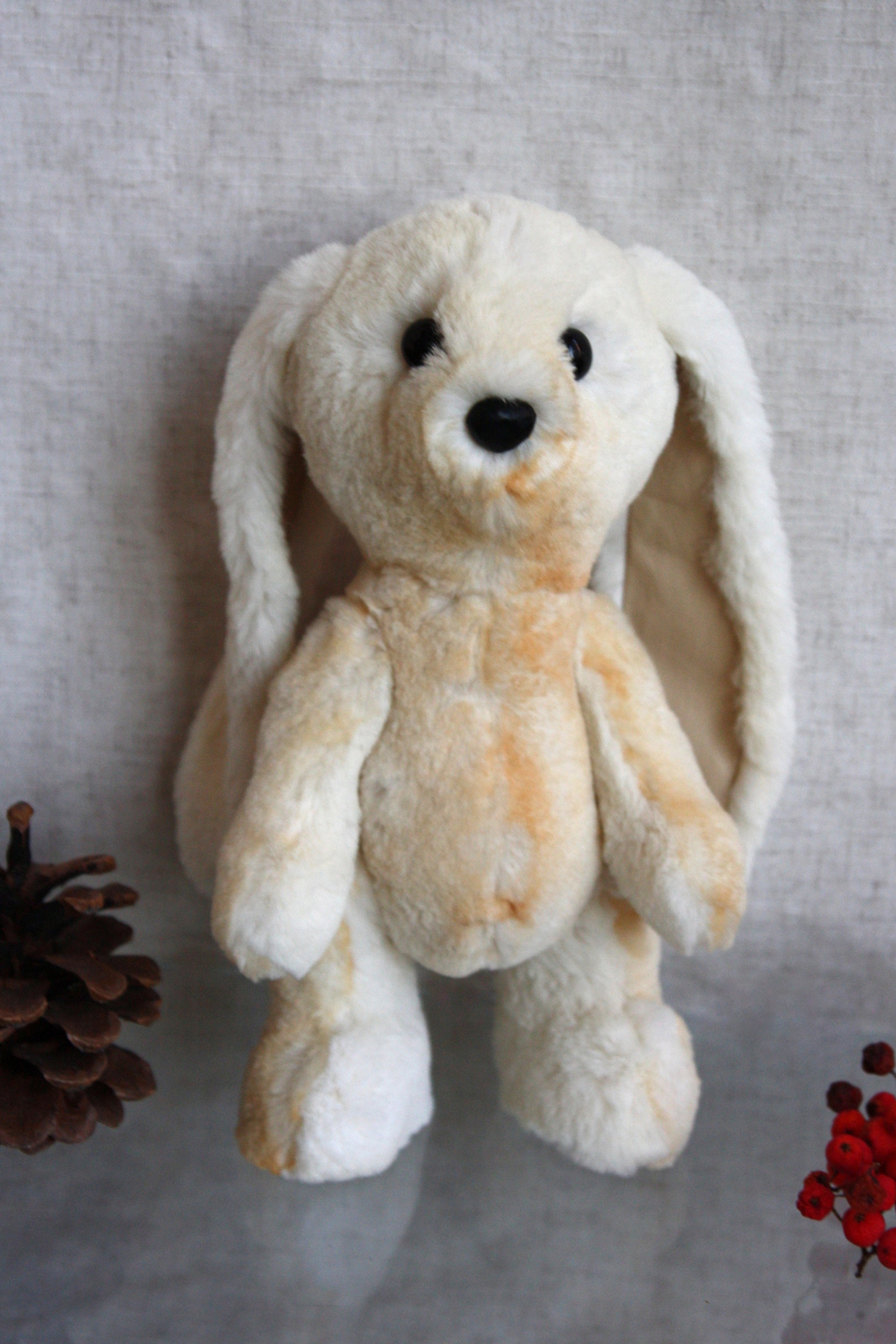 Rabbit From Natural Sheared Mink Fur, Pony Fur Ears, A Toy of Real Mink ...