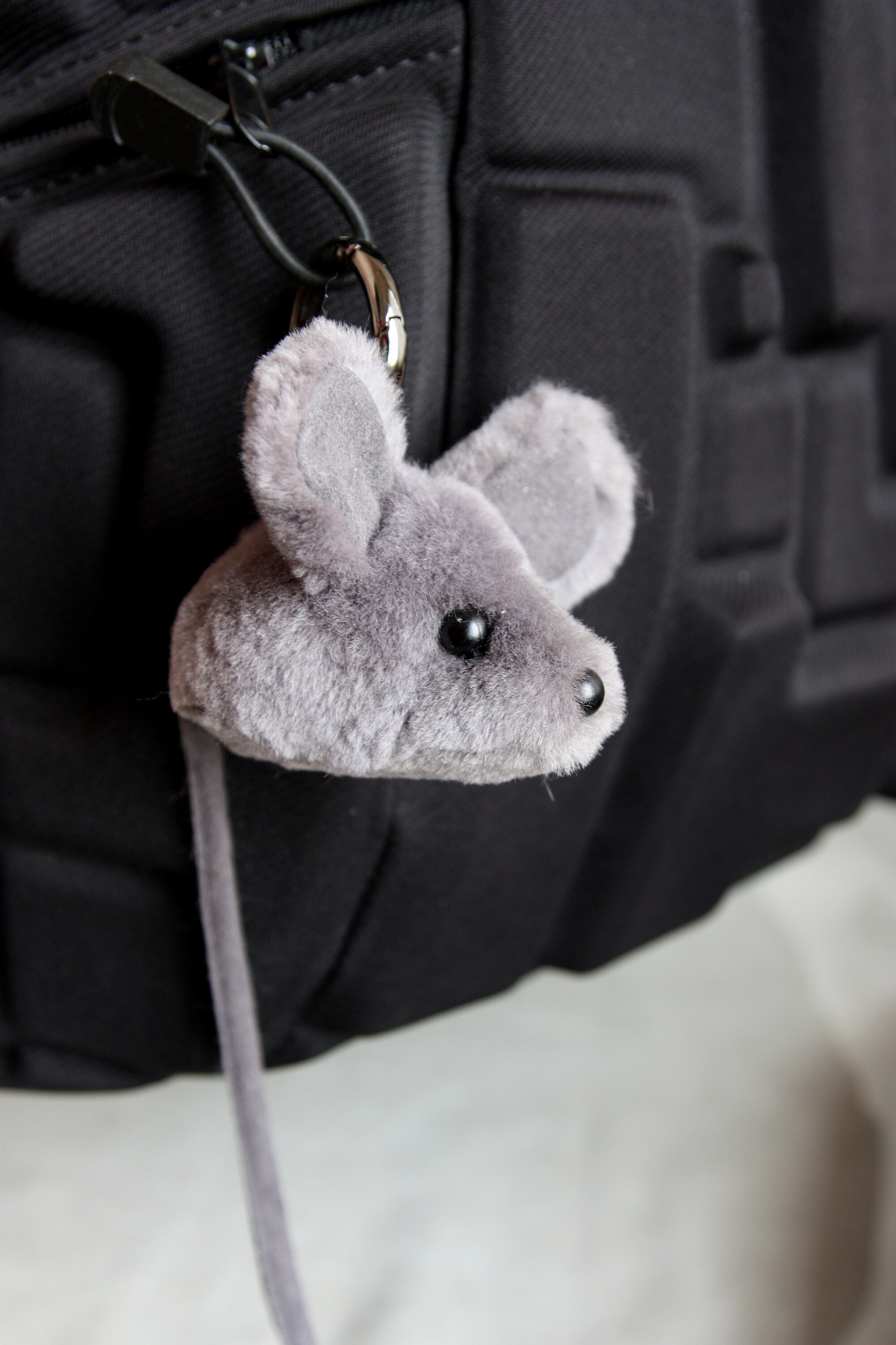 Keychain Mink Mouse Size М Natural Mink Fur Genuine Leather - Etsy